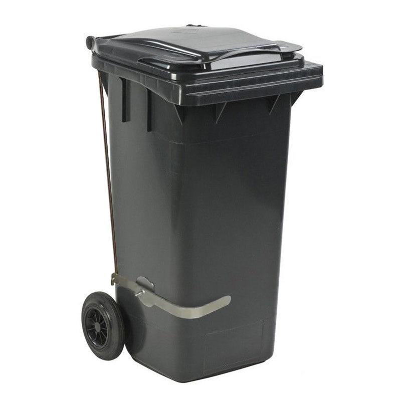 Afvalcontainer 140 liter grijs - Binqer.nl
