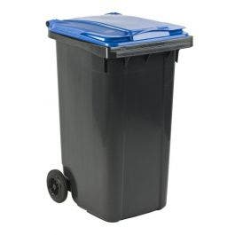 Container 240 liter grijs met blauw deksel kopen? Papier afvalcontainer