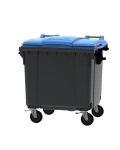 Container 240 liter grijs met blauw deksel kopen? Papier afvalcontainer