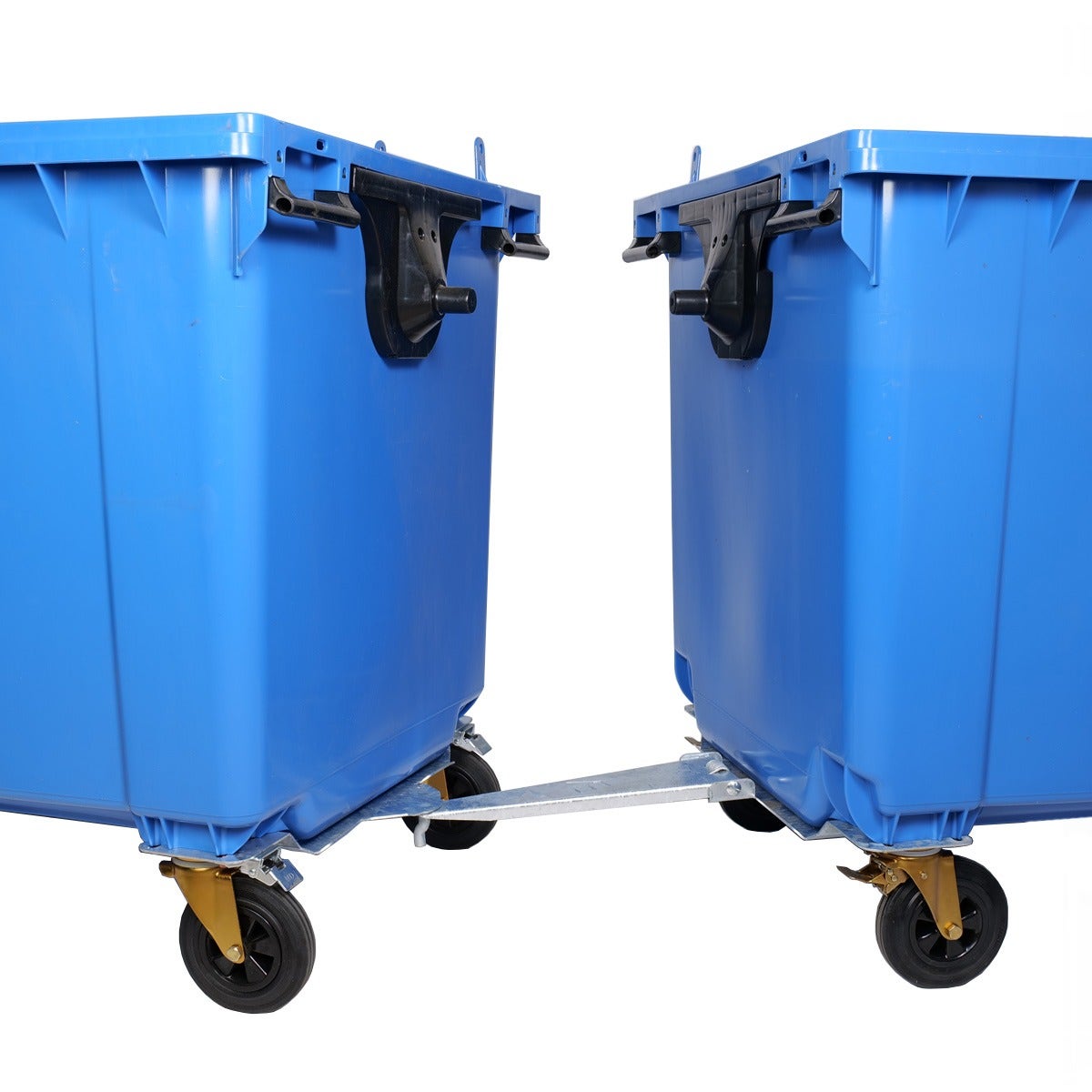 4 wiel afvalcontainer 1100 liter blauw | Binqer